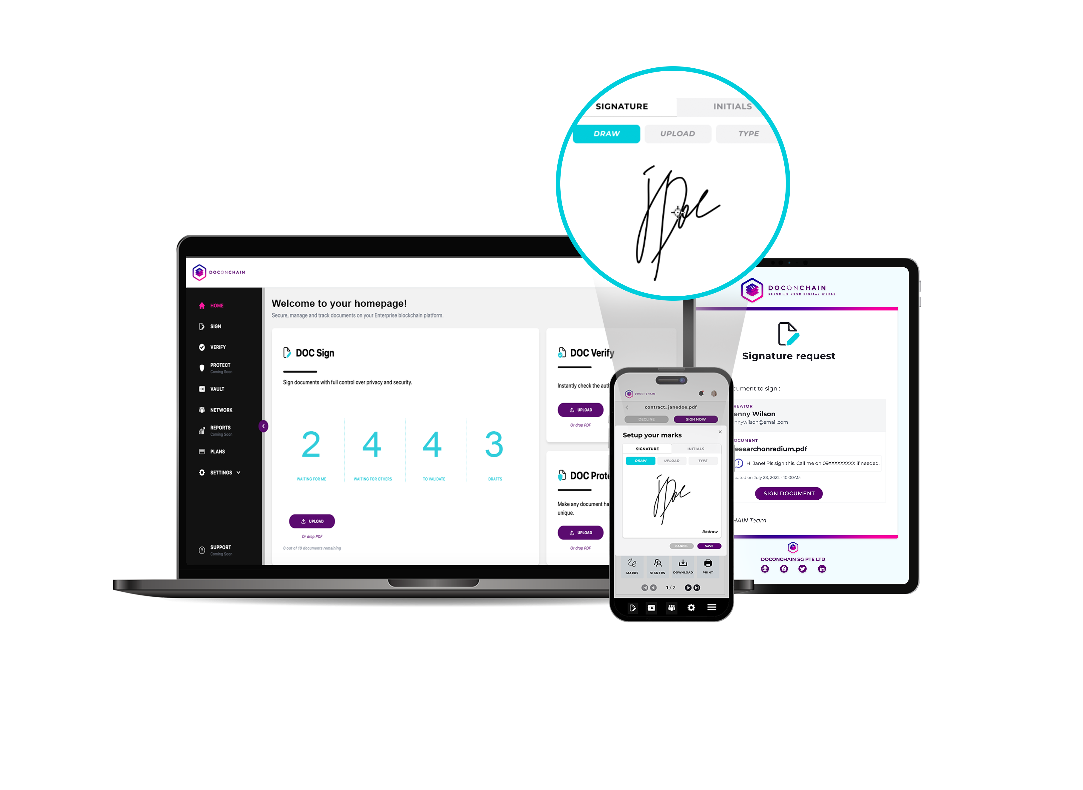 DOCONCHAIN | Securing your digital world